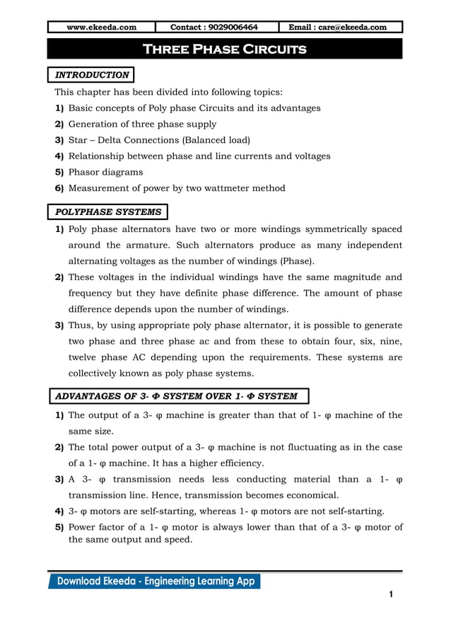 Three phase circuits | PDF | Physics | Science