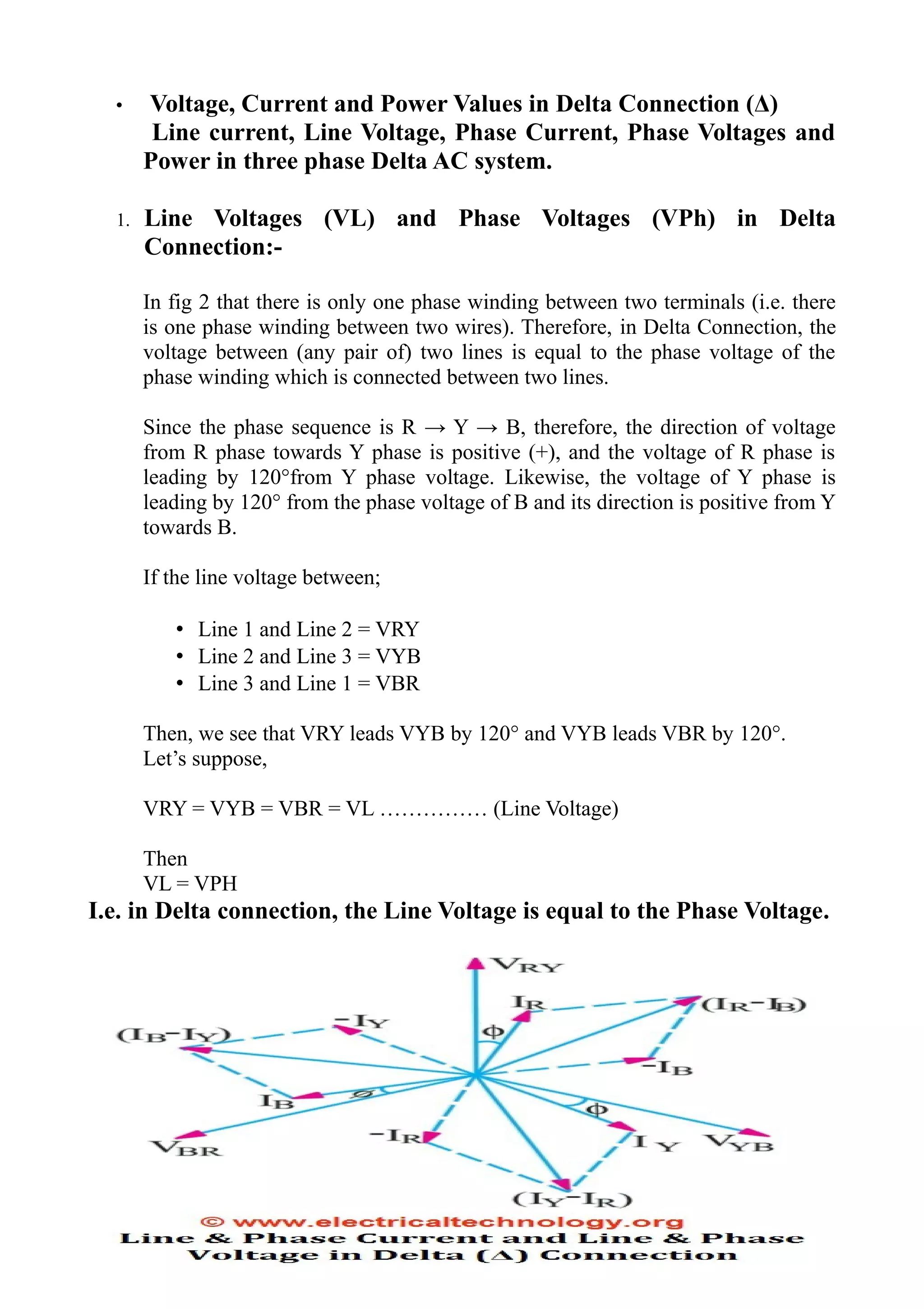 Three phase delta connection | PDF
