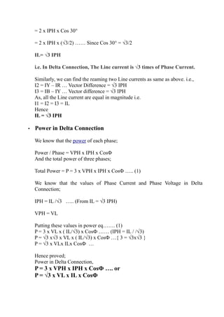 Three phase delta connection | PDF