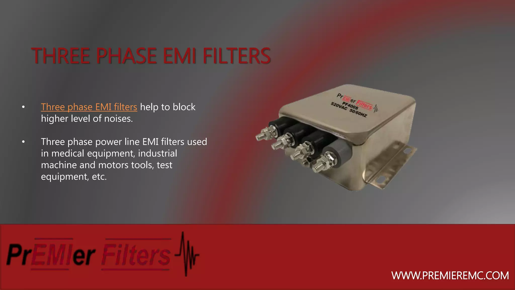 Three phase emi filters by premier filters | PPT