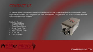 Three phase emi filters by premier filters | PPT