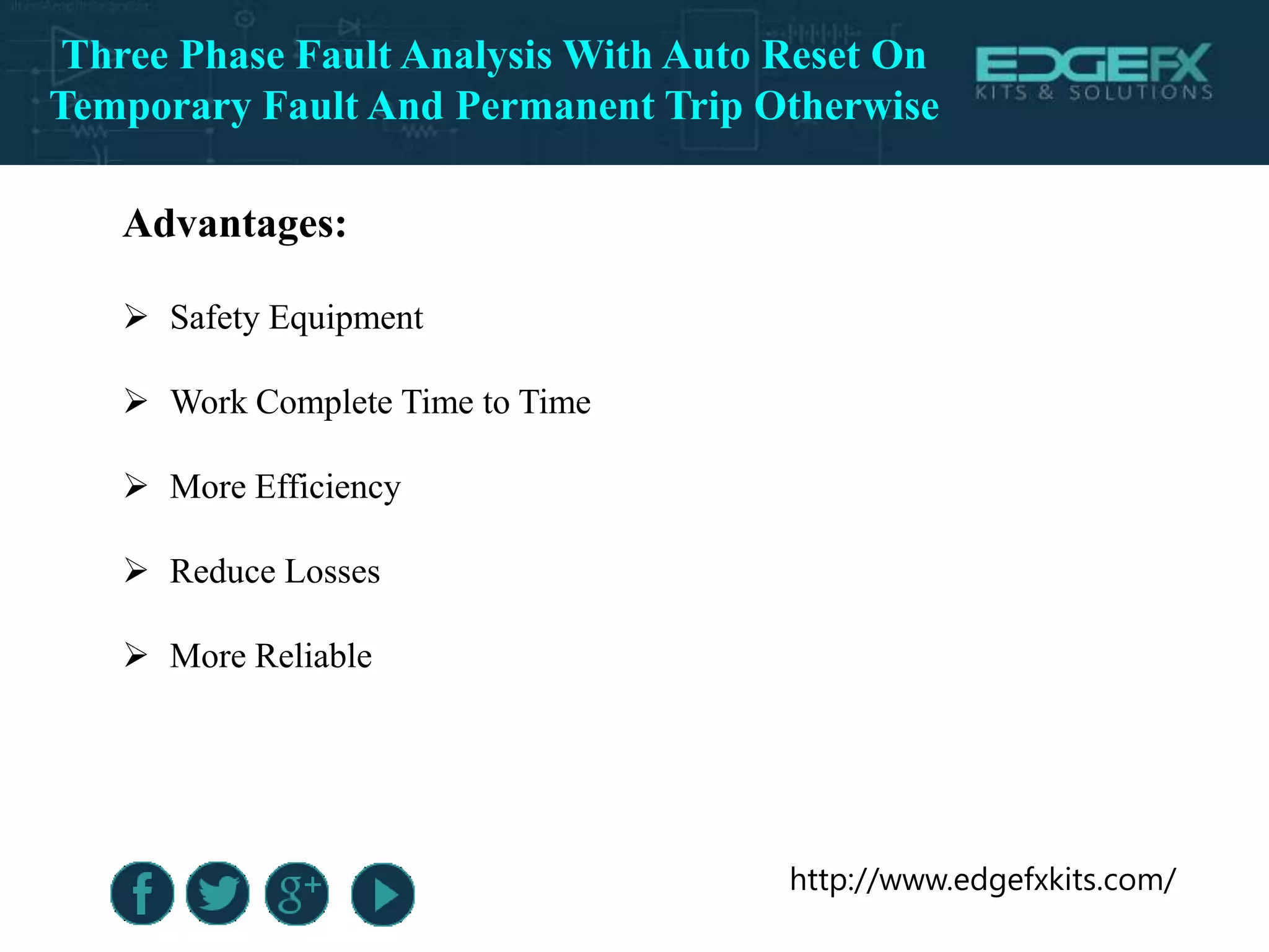 Three Phase Fault Analysis With Auto Reset On Temporary Fault And ...
