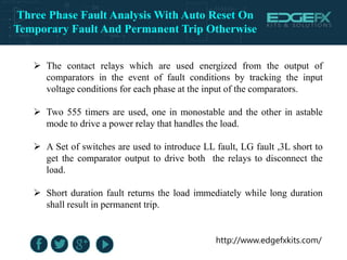 Three Phase Fault Analysis With Auto Reset On Temporary Fault And Permanent Trip | PPTX