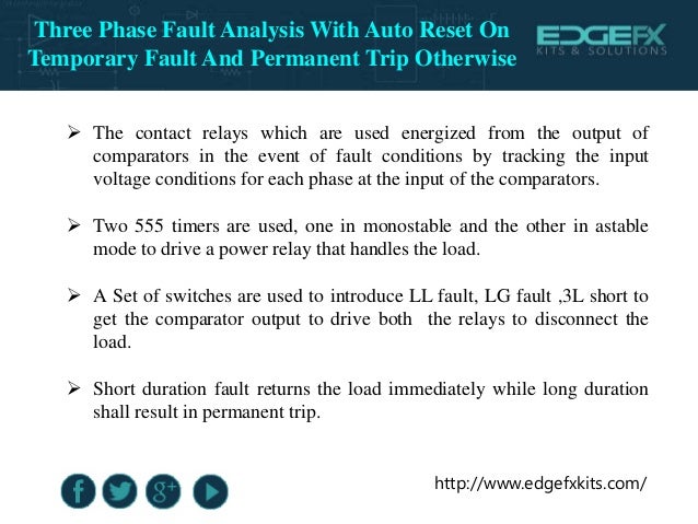 Three Phase Fault Analysis With Auto Reset On Temporary Fault And Per…