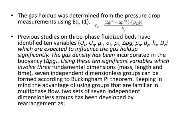 Three phase fluidization | PPT