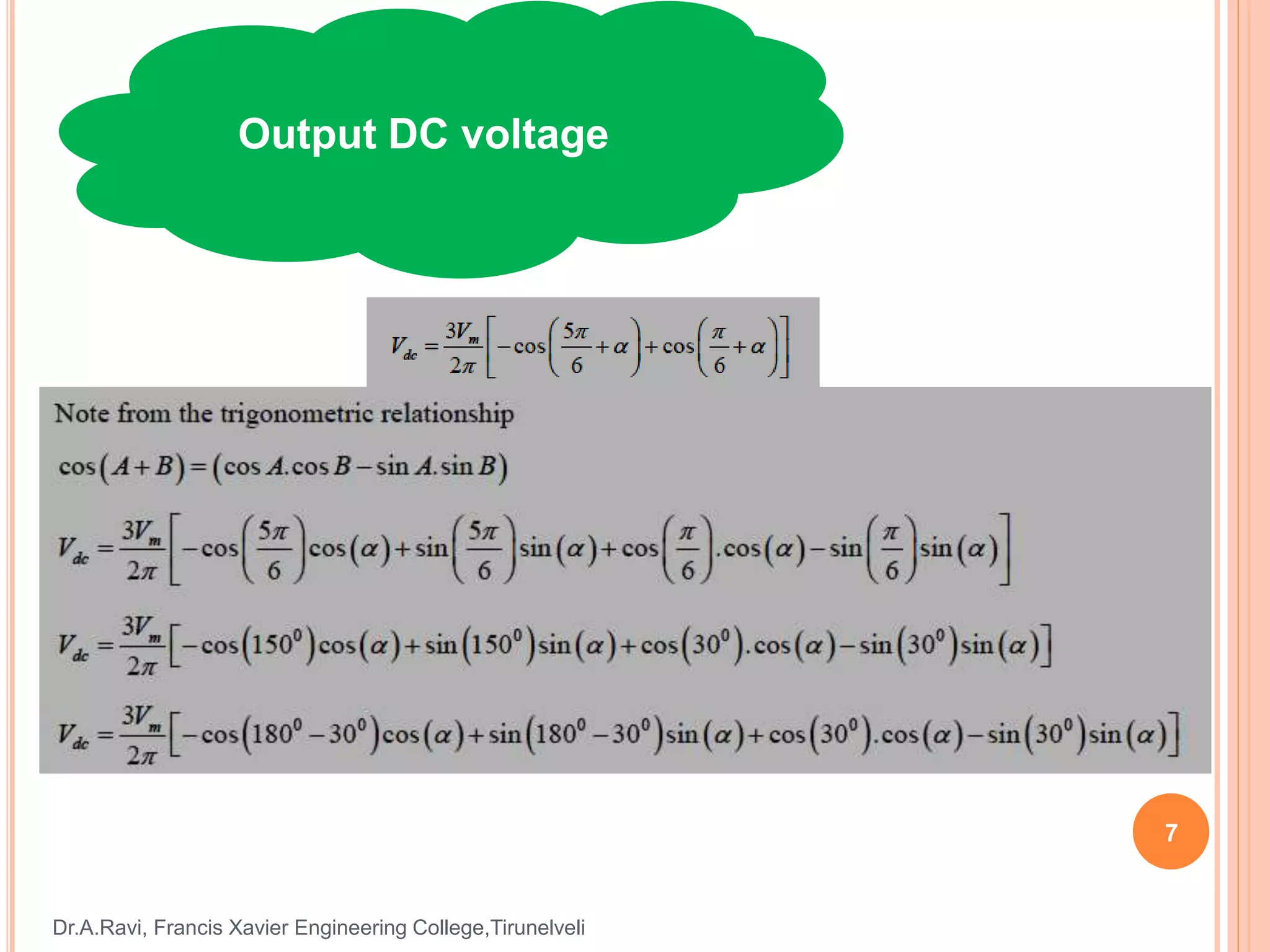 Three phase half wave controlled converter | PPTX