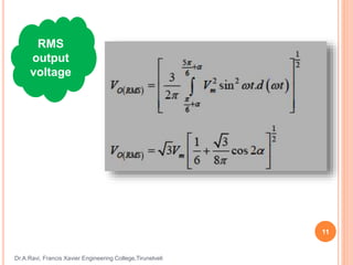 Three phase half wave controlled converter | PPTX