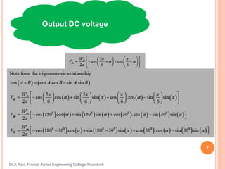 Three phase half wave controlled converter | PPTX