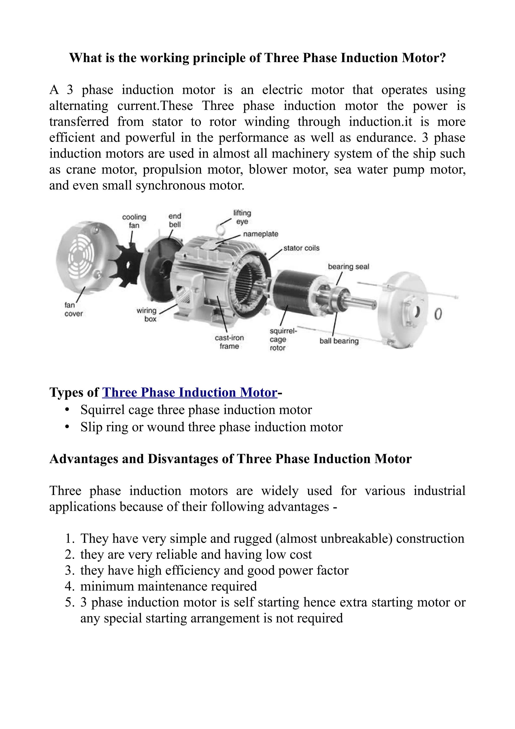 Three Phase Induction Motor | PDF