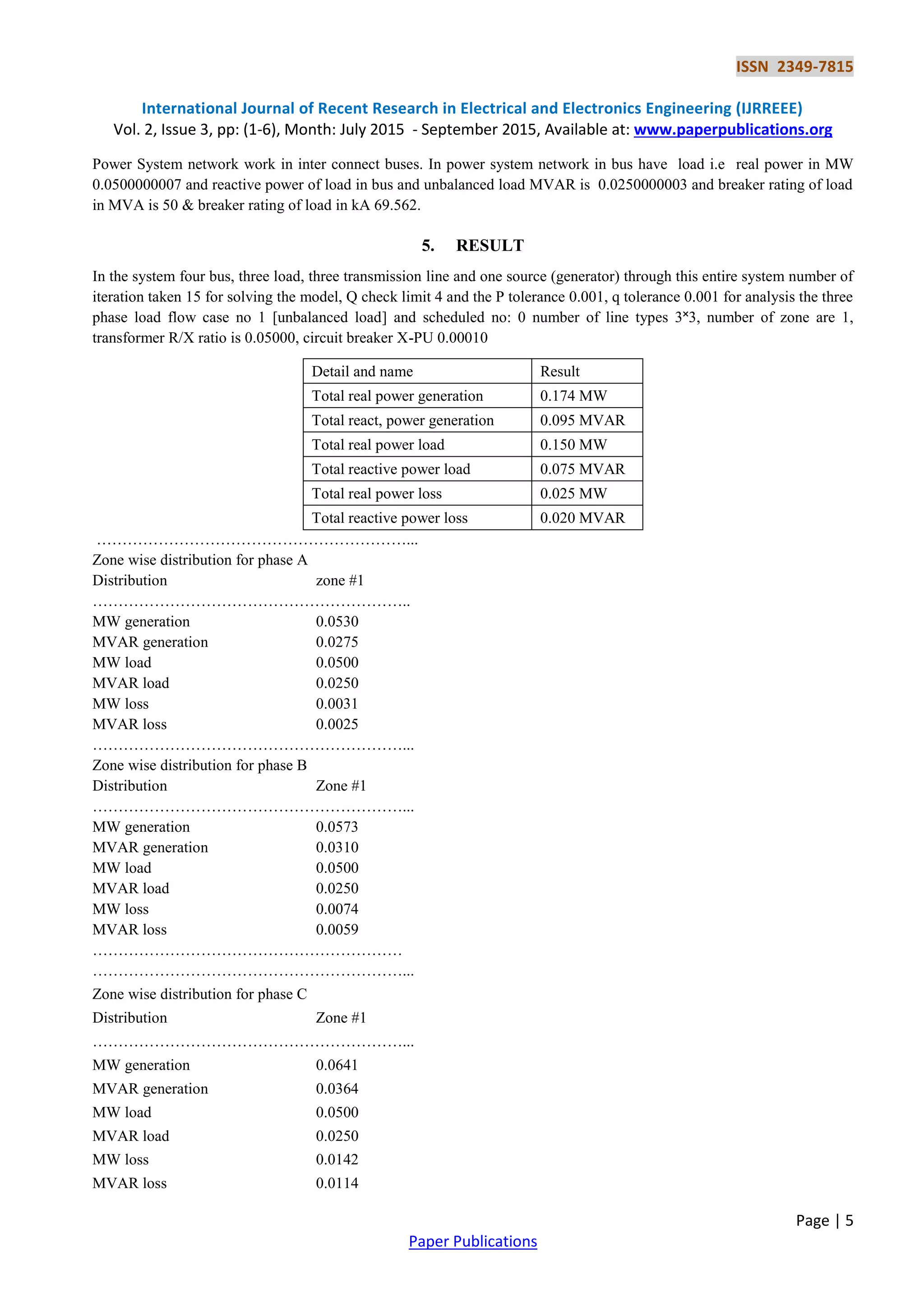Three Phase Load Flow Analysis On Four Bus System Pdf Computer Software And Applications