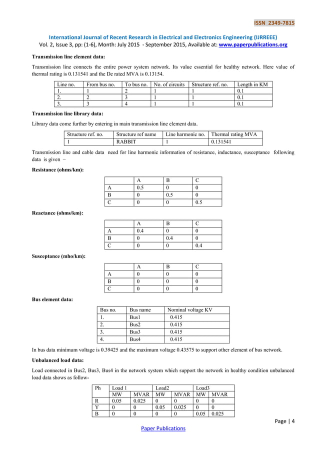Three Phase Load Flow Analysis on Four Bus System | PDF