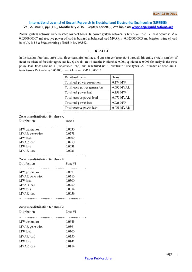 Three Phase Load Flow Analysis on Four Bus System | PDF