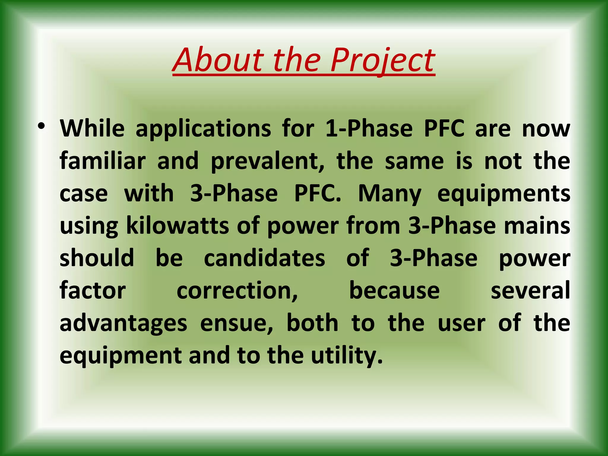 Three phase power factor improvement using Vienna Rectifier | PPT