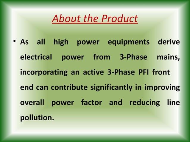 Three phase power factor improvement using Vienna Rectifier | PPT