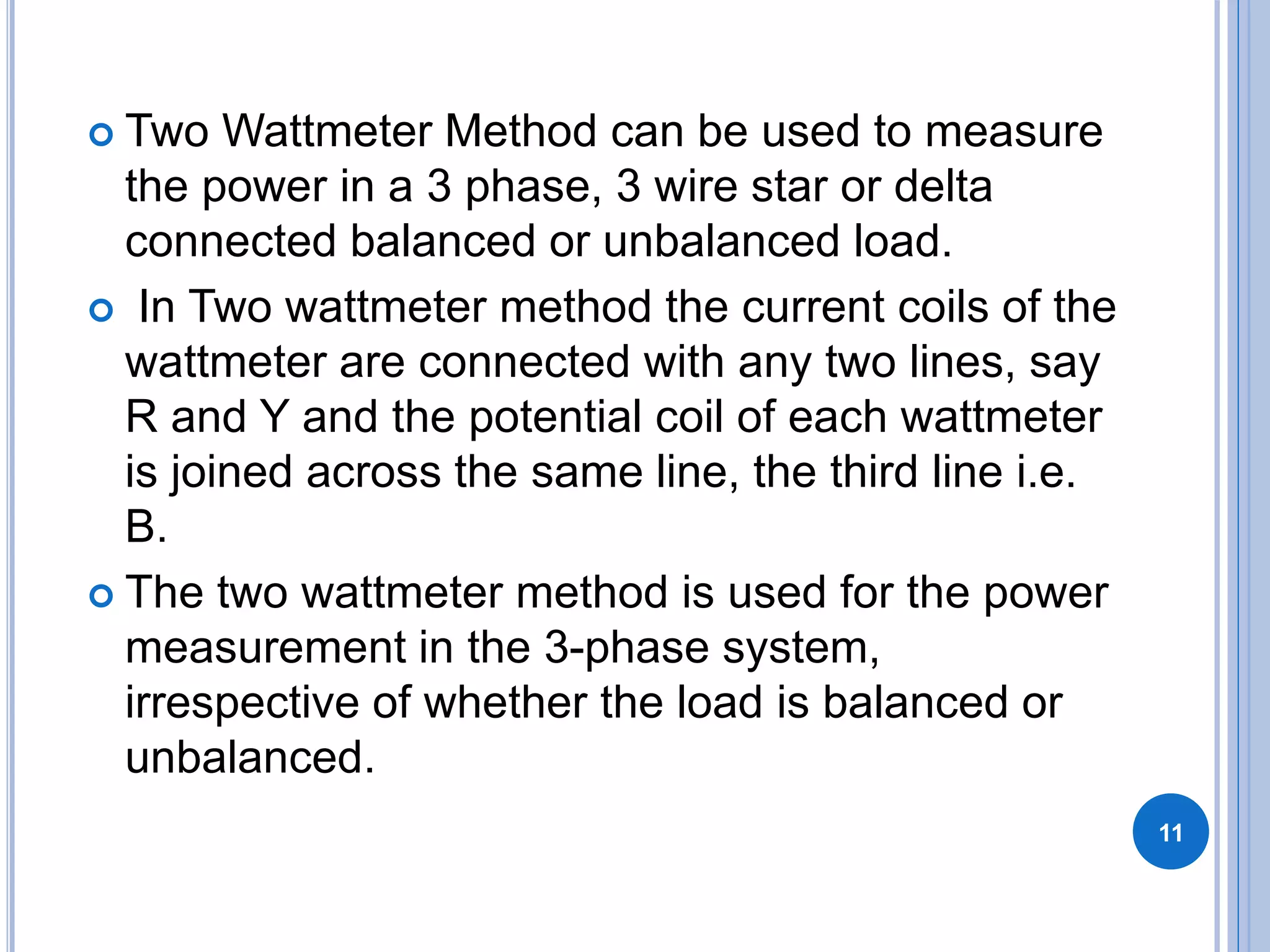 Three Phase Power Measurement | PPTX