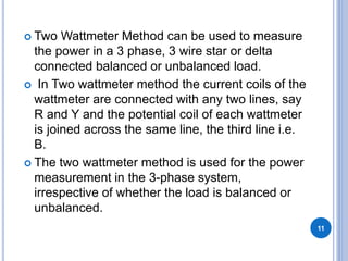 Three Phase Power Measurement | PPTX