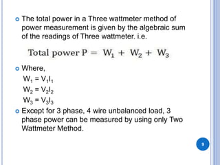 Three Phase Power Measurement | PPTX