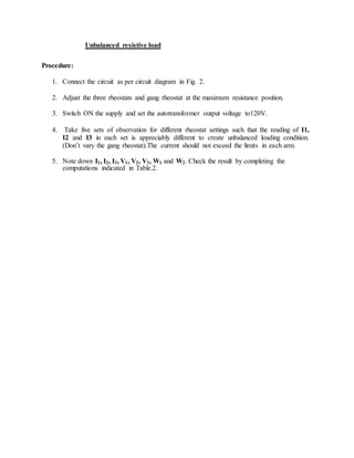 Three phase power measurement | DOCX