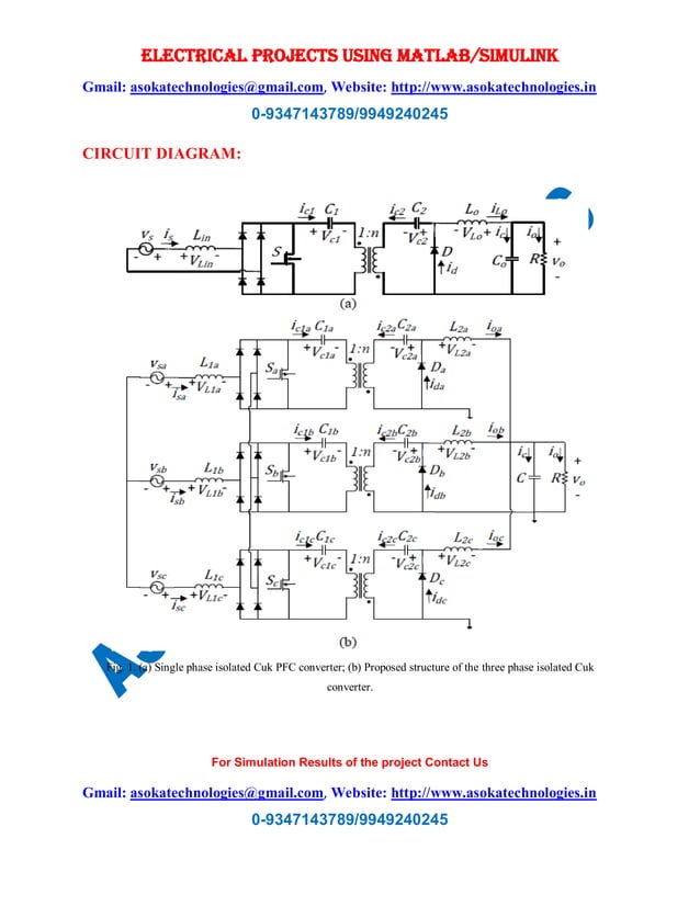 Three Phase Single Stage Isolated Cuk based PFC Converter | PDF