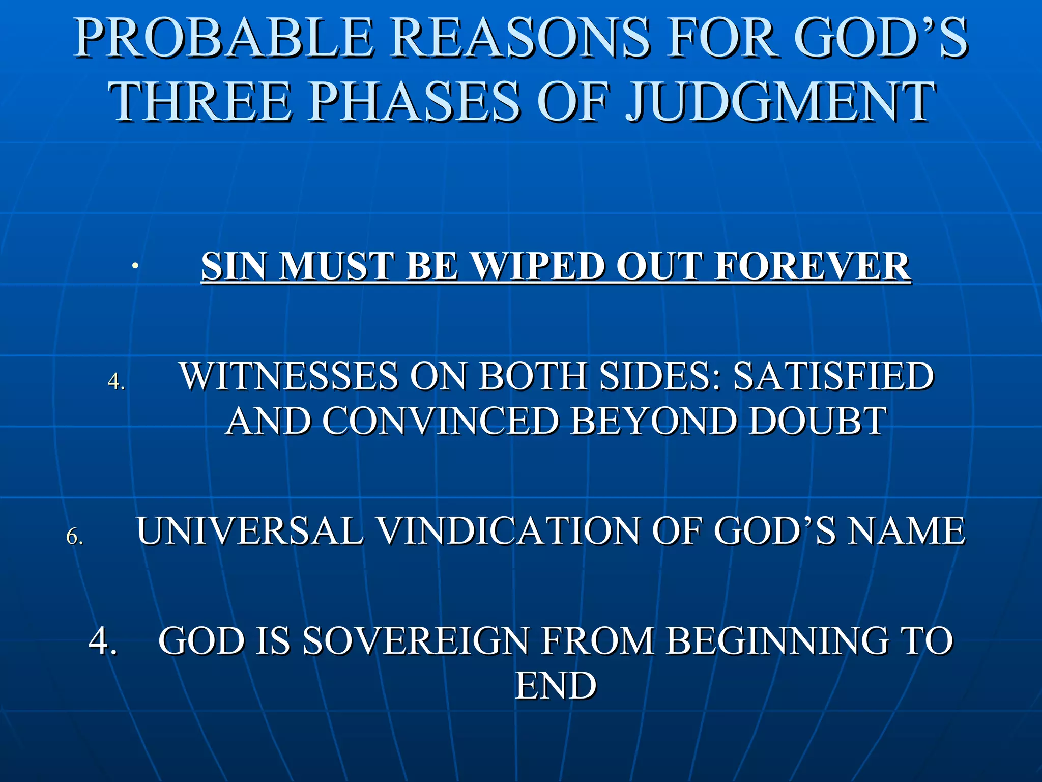 Three Phases Of Judgement | PPT