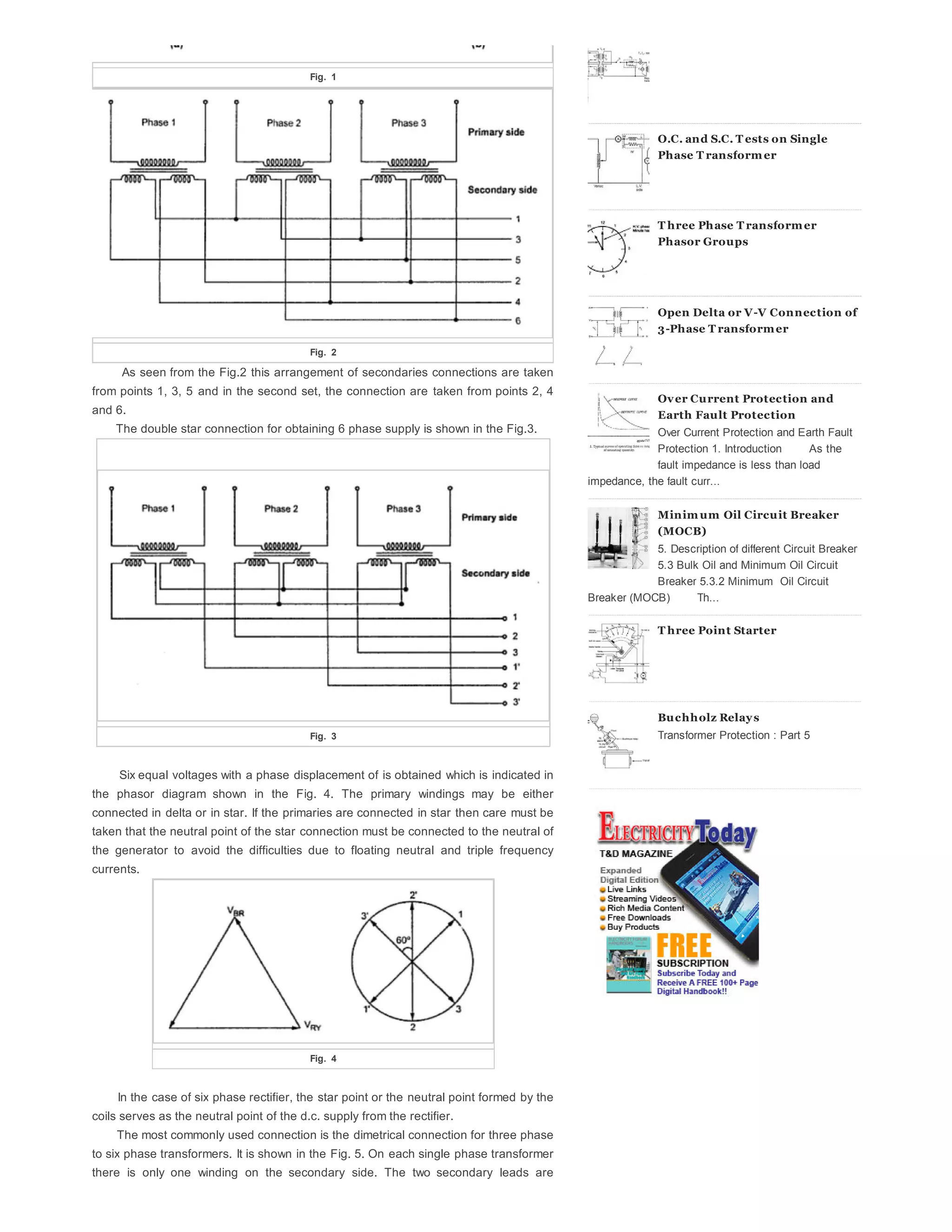 Three phase to six phase.. | PDF