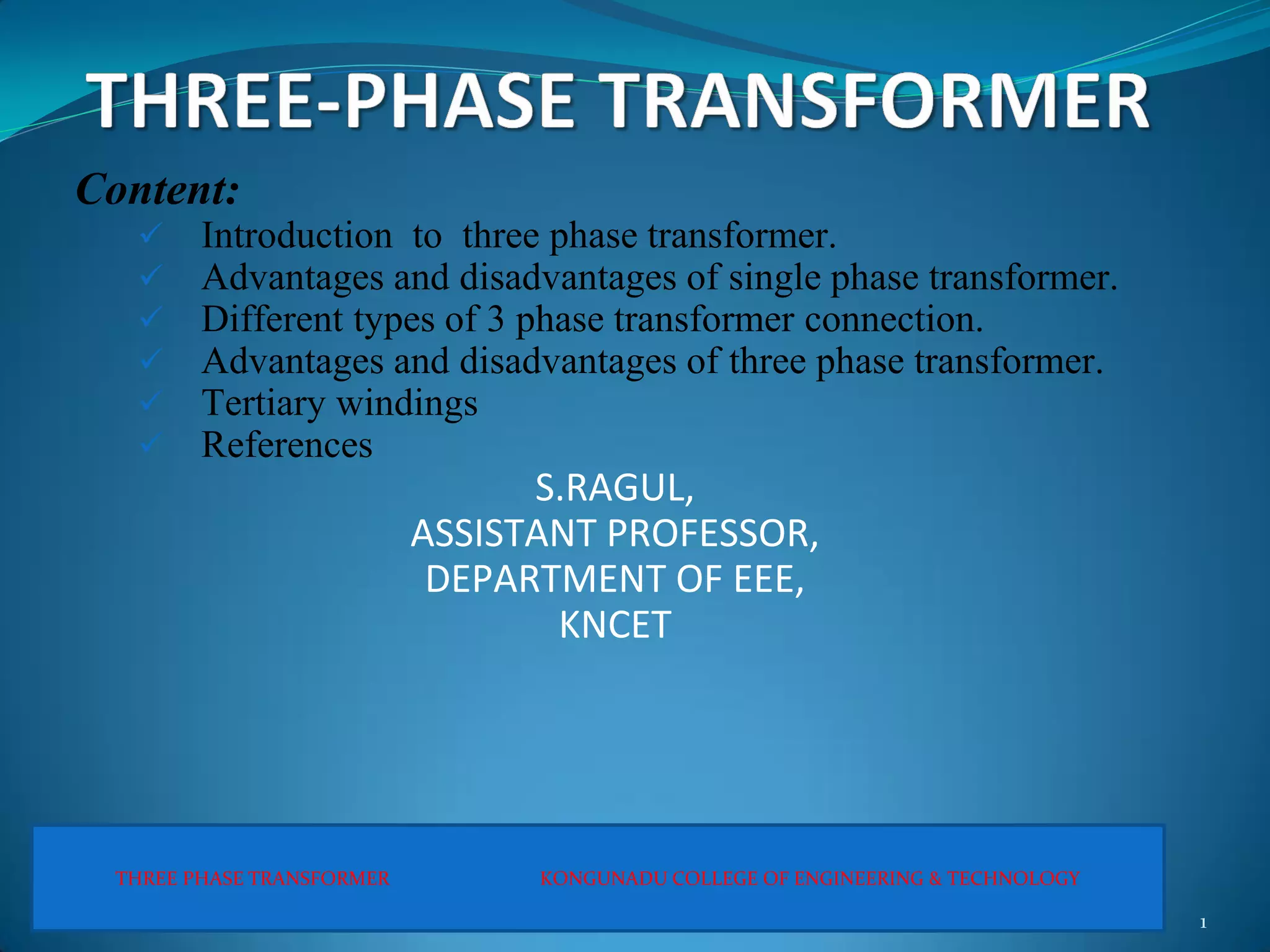 Three phase transformer | PPT