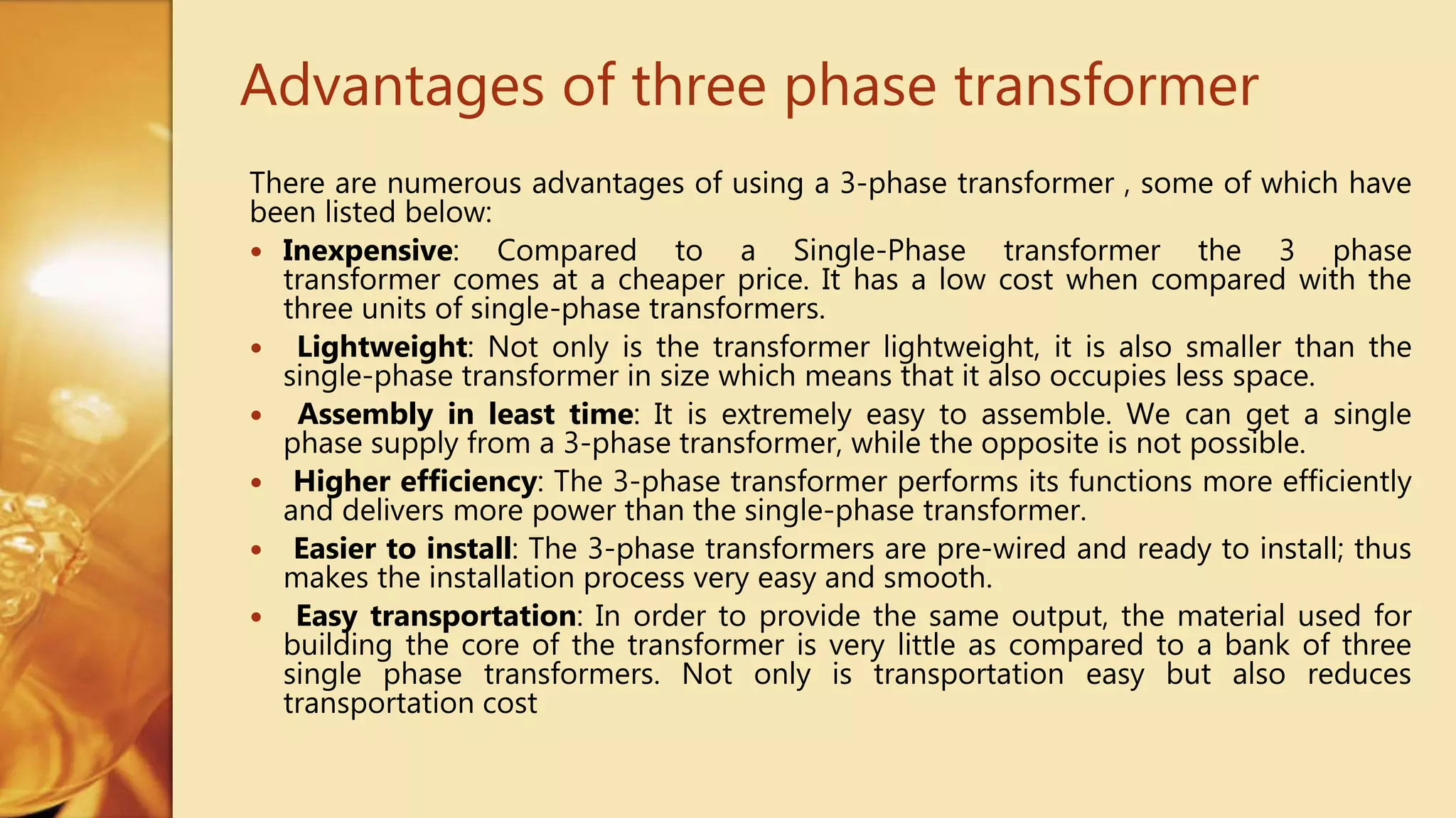 Three phase transformer | PPTX