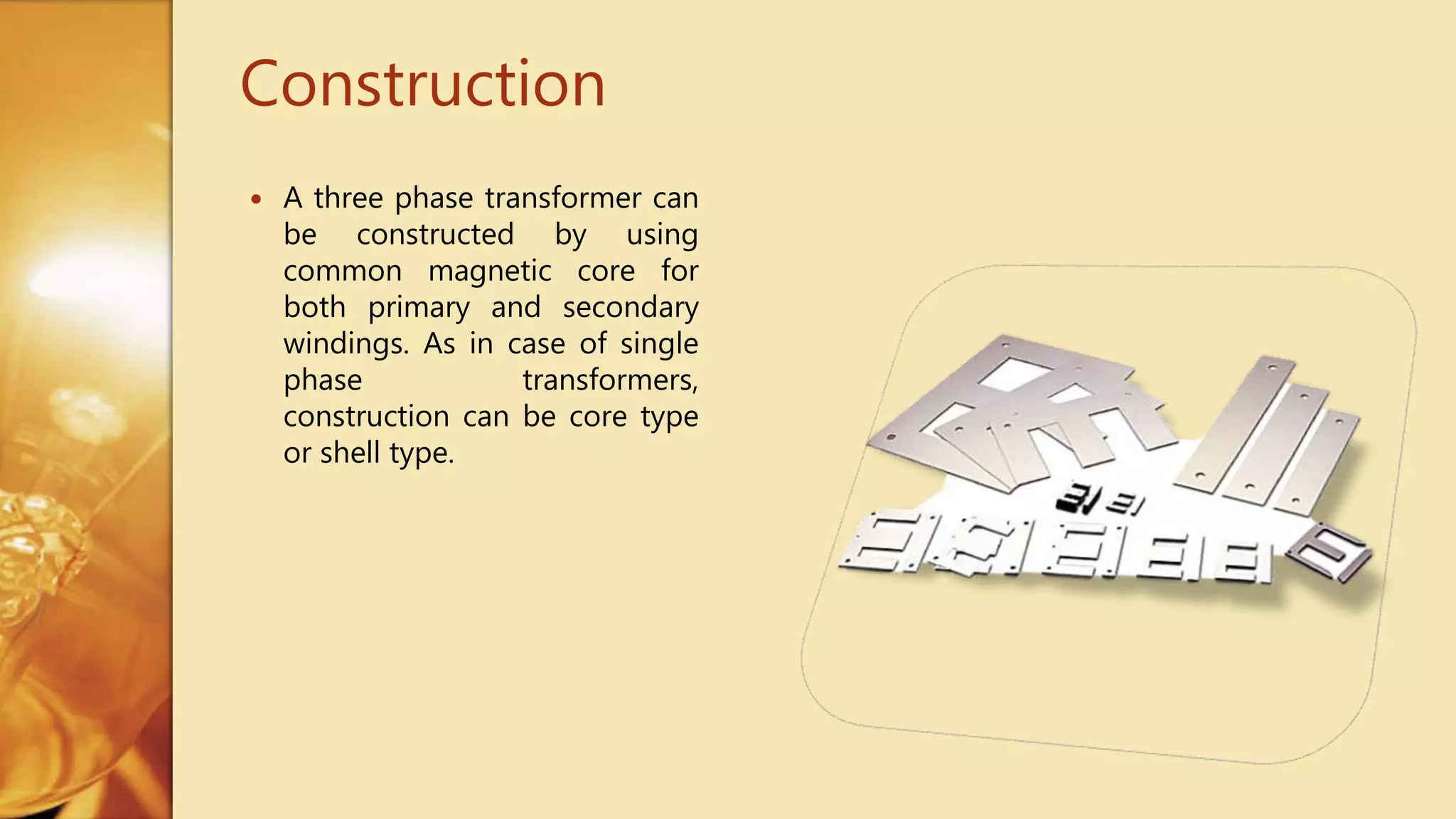 Three phase transformer | PPTX