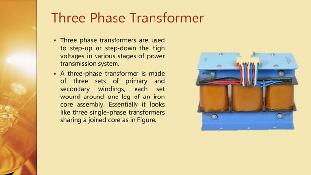 Three phase transformer | PPTX