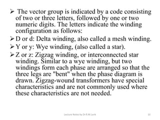 Three phase transformer ( vector groups) | PDF | Technology & Computing