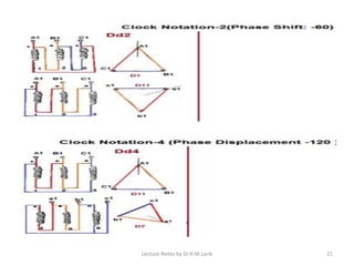 Three phase transformer ( vector groups) | PDF