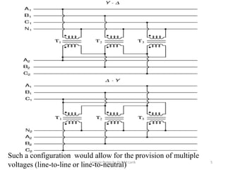 Three phase transformer ( vector groups) | PDF