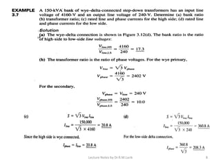 Three phase transformer ( vector groups) | PDF