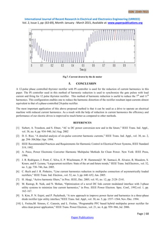 Three Phase Twelve Pulse Controlled Rectifier with Reduced Output Current Harmonics Using PI ...