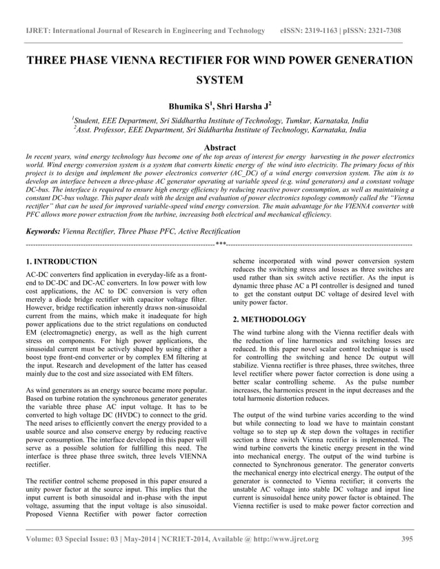 Three phase vienna rectifier for wind power generation system | PDF