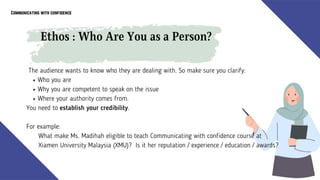 Speaking with Confidence: Three Pillars of Public Speaking | PPTX