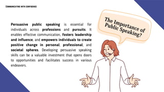 Speaking with Confidence: Three Pillars of Public Speaking | PPTX