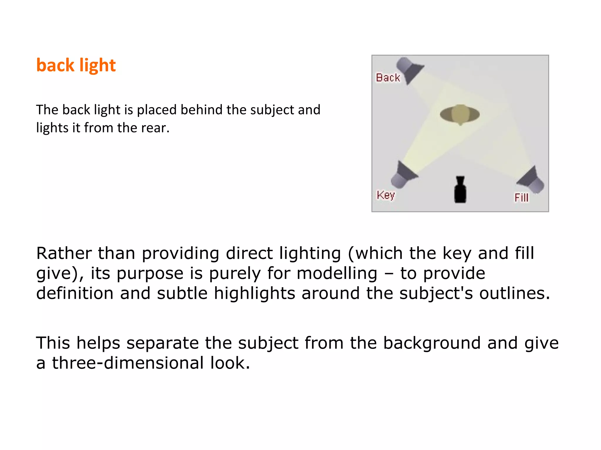 Three point lighting | PPT