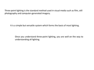 Three point lighting | PPT