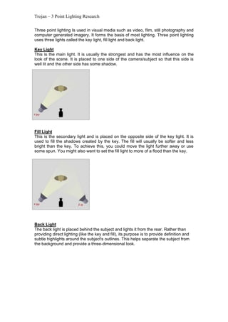 Three point lighting | DOCX