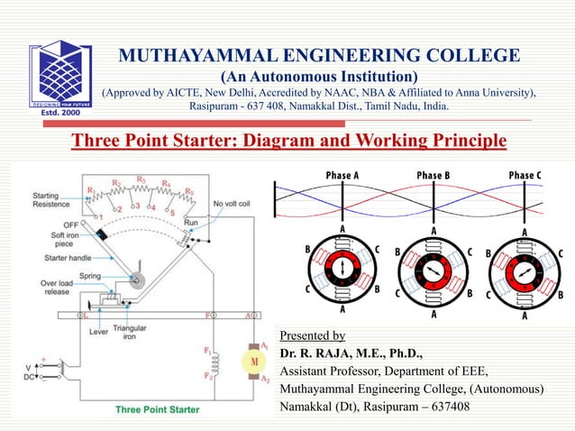 Three Point Starter: Diagram and Working Principle | PDF | Physics ...