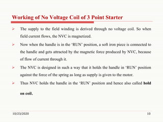 Three Point Starter: Diagram and Working Principle | PDF