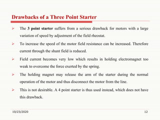 Three Point Starter: Diagram and Working Principle | PDF