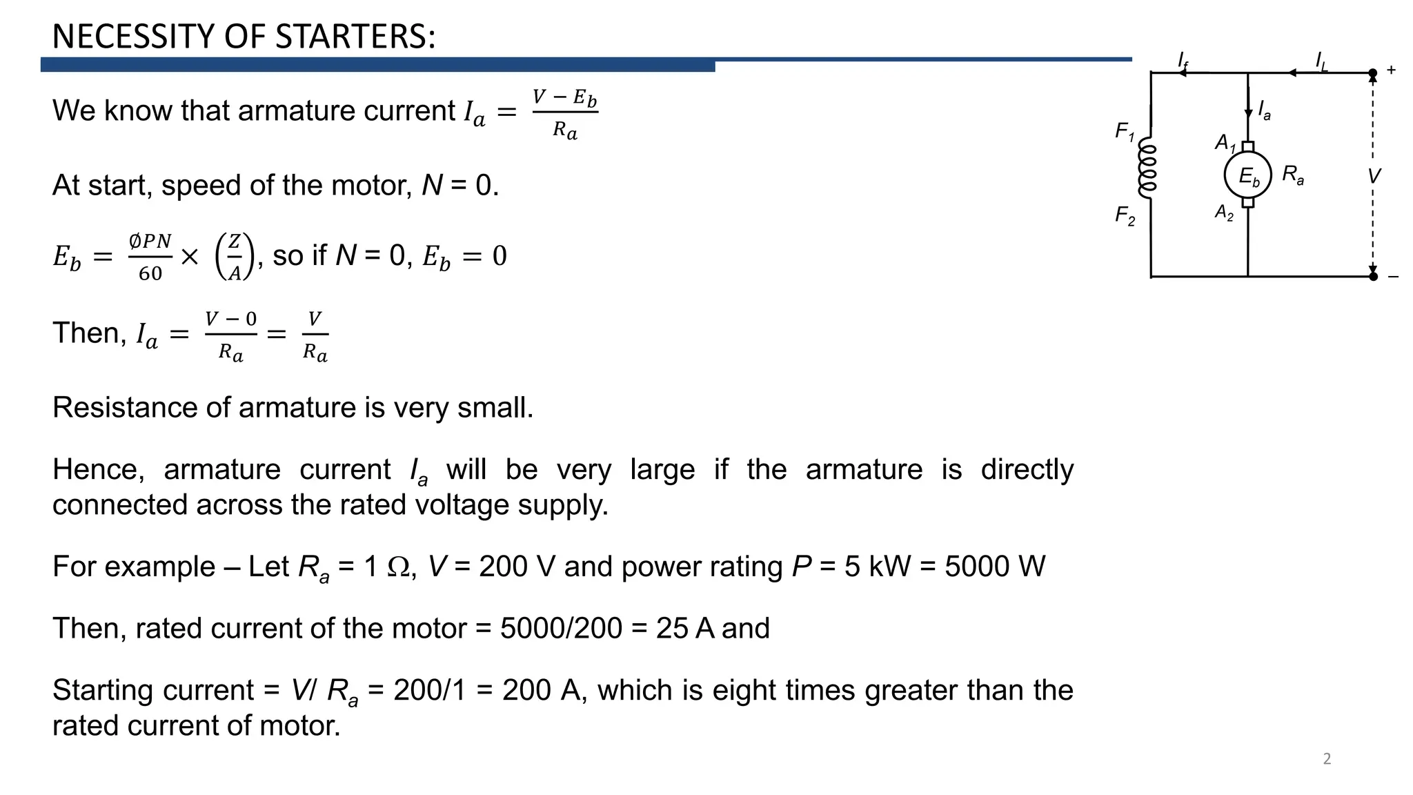 Three point starters for electrical engg | PDF