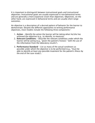 Three Purposes of the Instructional Design Process | DOC