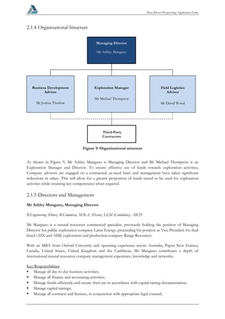 Information Memorandum: Capital Raise, Three Rivers Prospecting | PDF