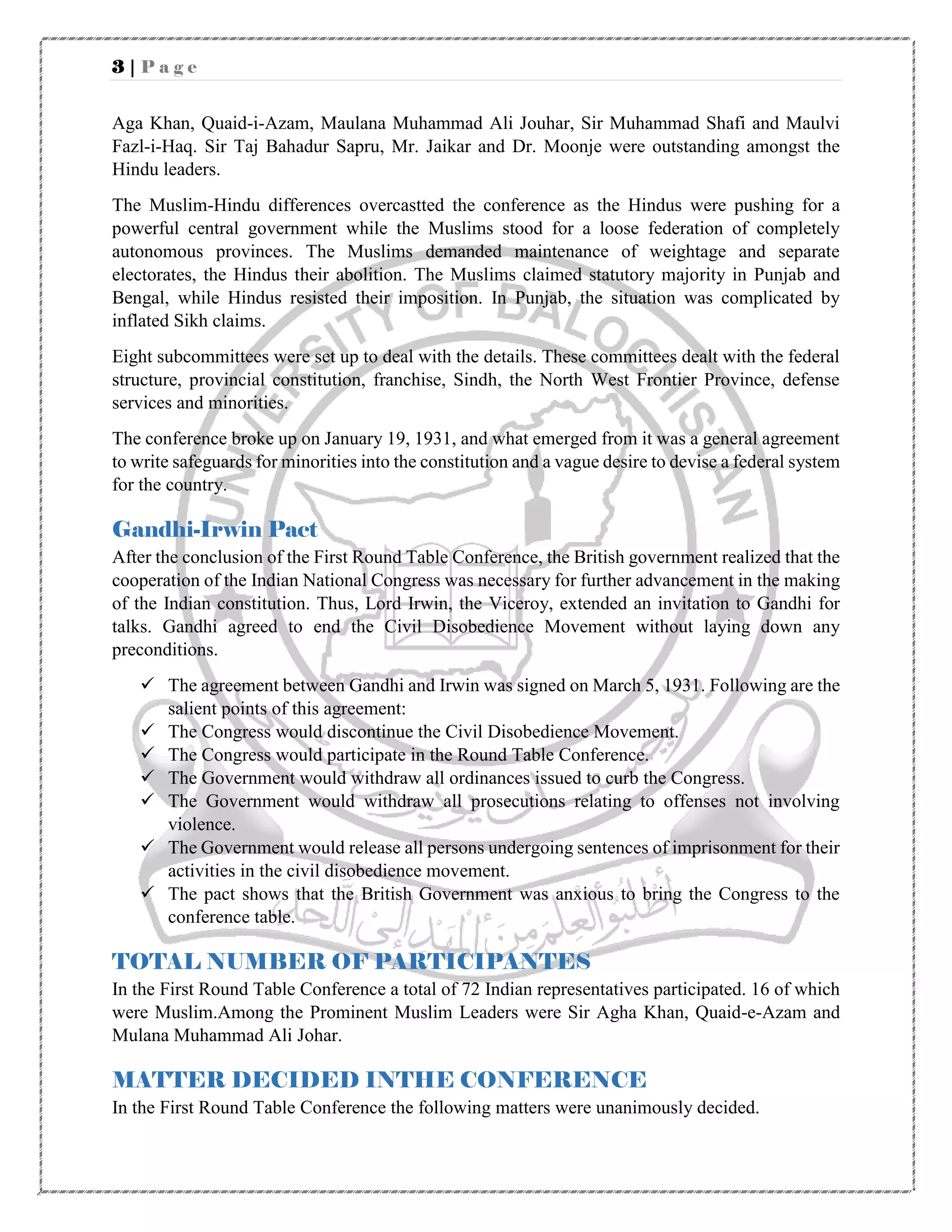 Three round table conference | PDF