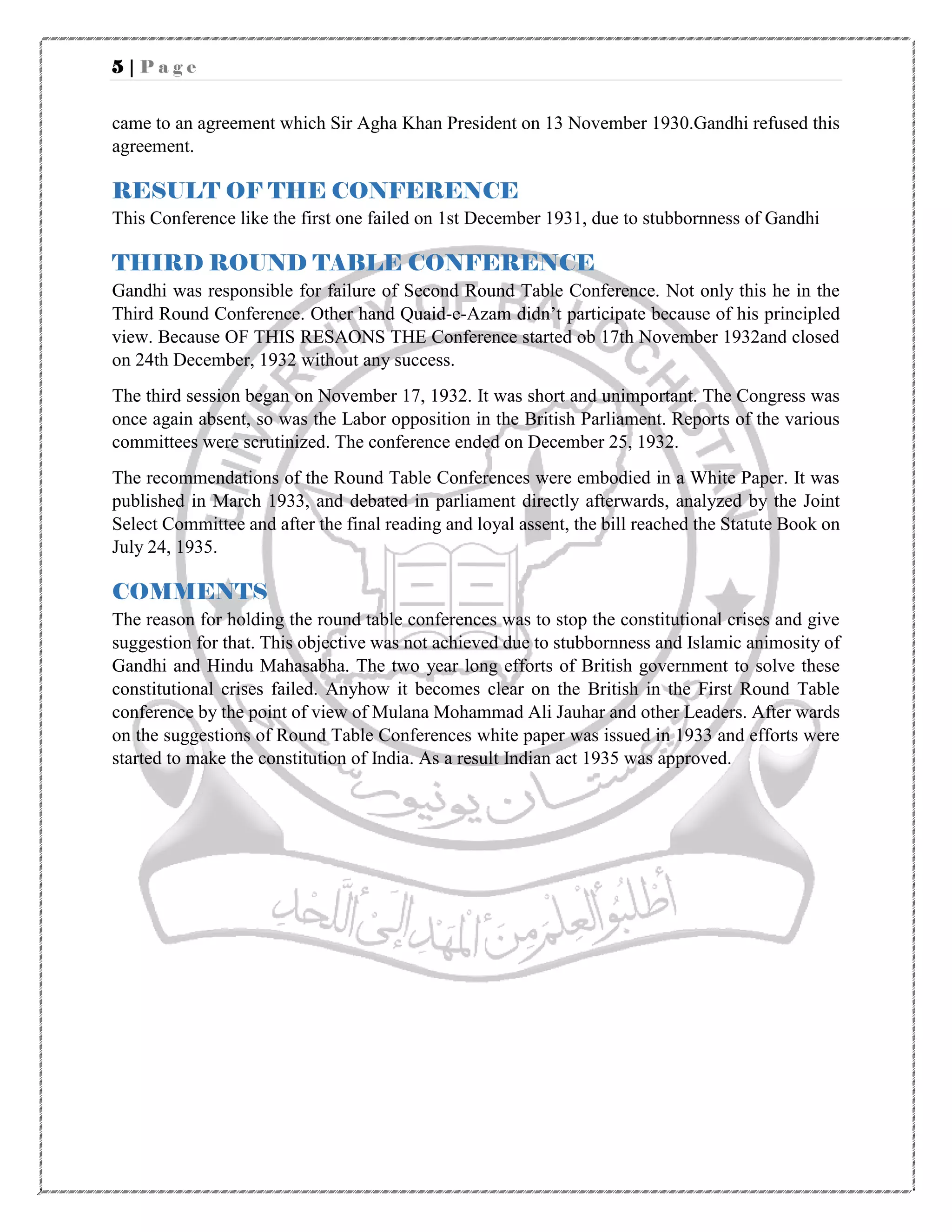 Three round table conference | PDF | Hinduism | Religion & Spirituality