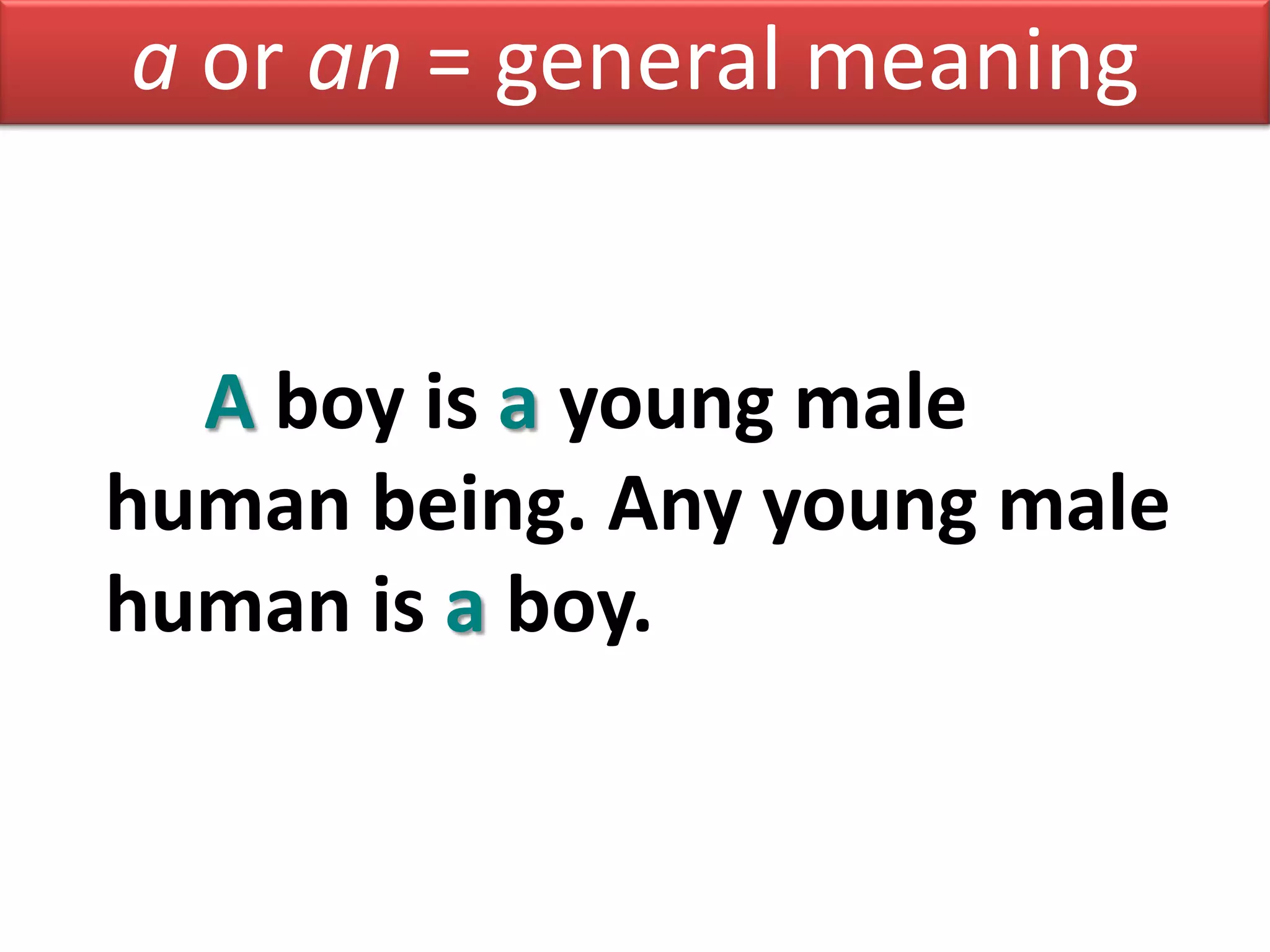 Three Rules for Using A, AN and THE | PPSX