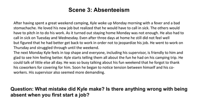 Three Scenarios Activity | PPT